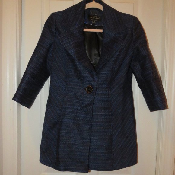 Mary Kay | Jackets & Coats | Mary Kay Blue Moto Jacket | Poshmark